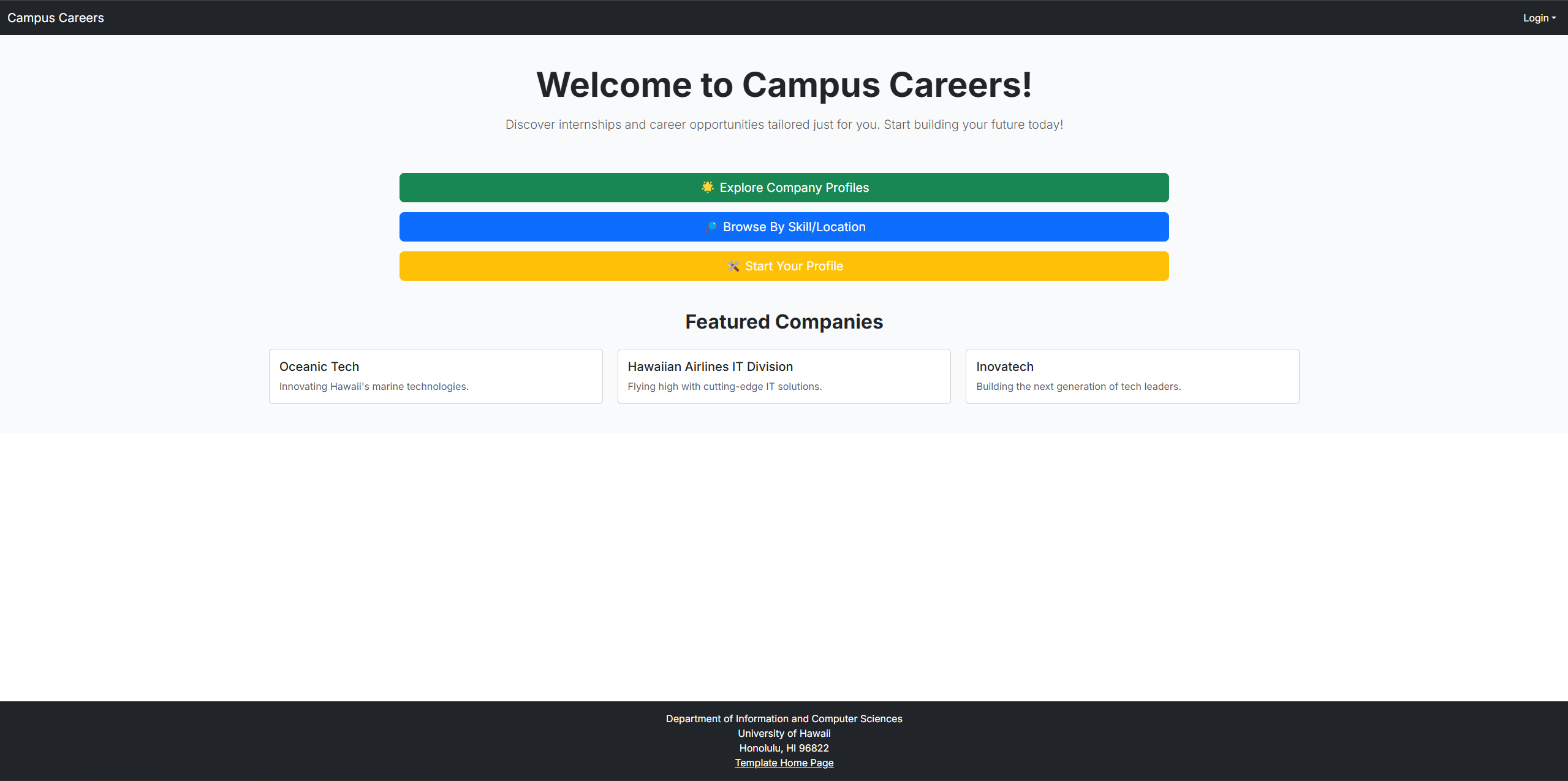 Campus Careers Application | Phoebe Chang | Professional Portfolio